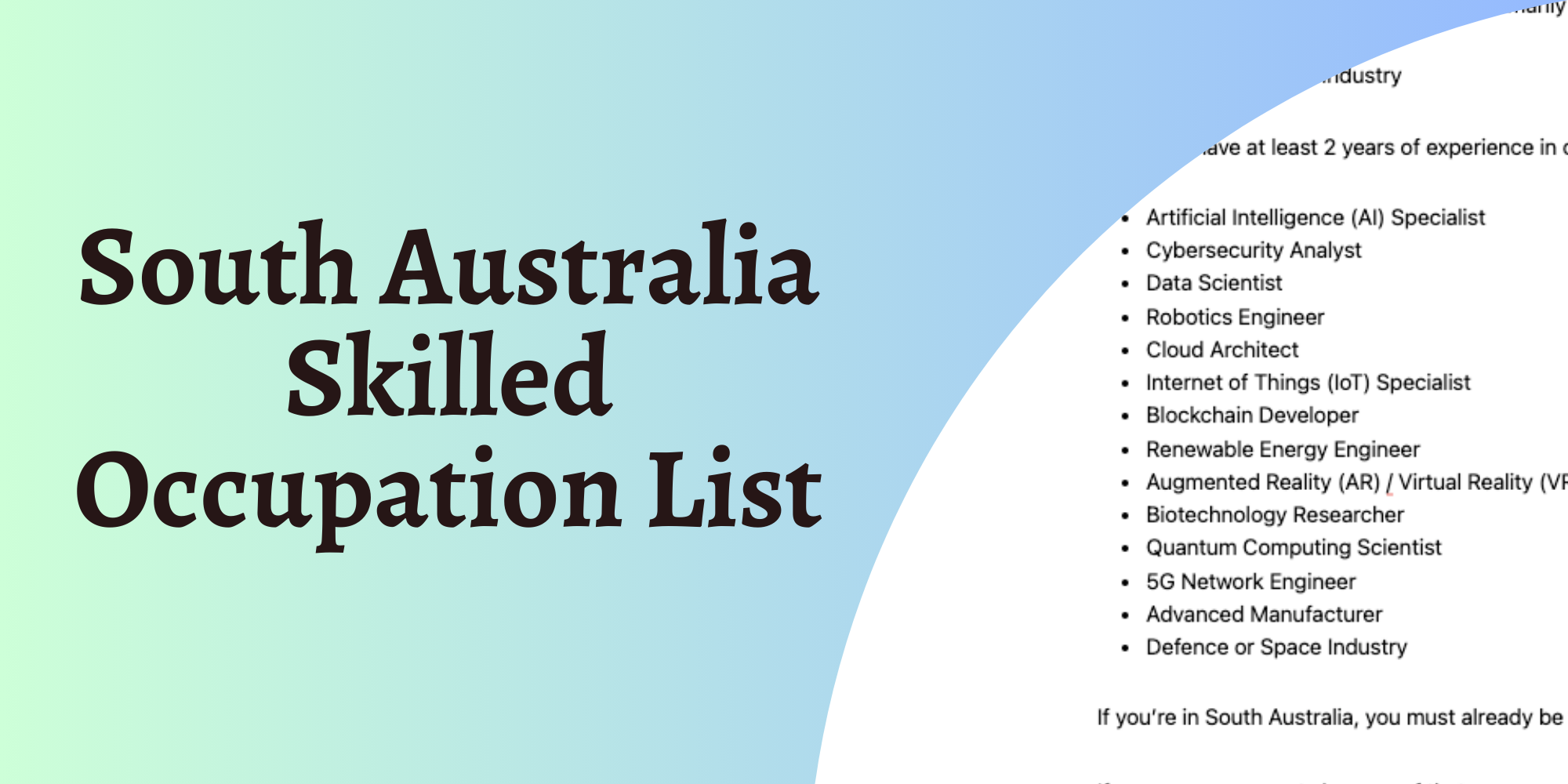 SA Invitation Round: Get Nominated for Skilled Visa 190/491